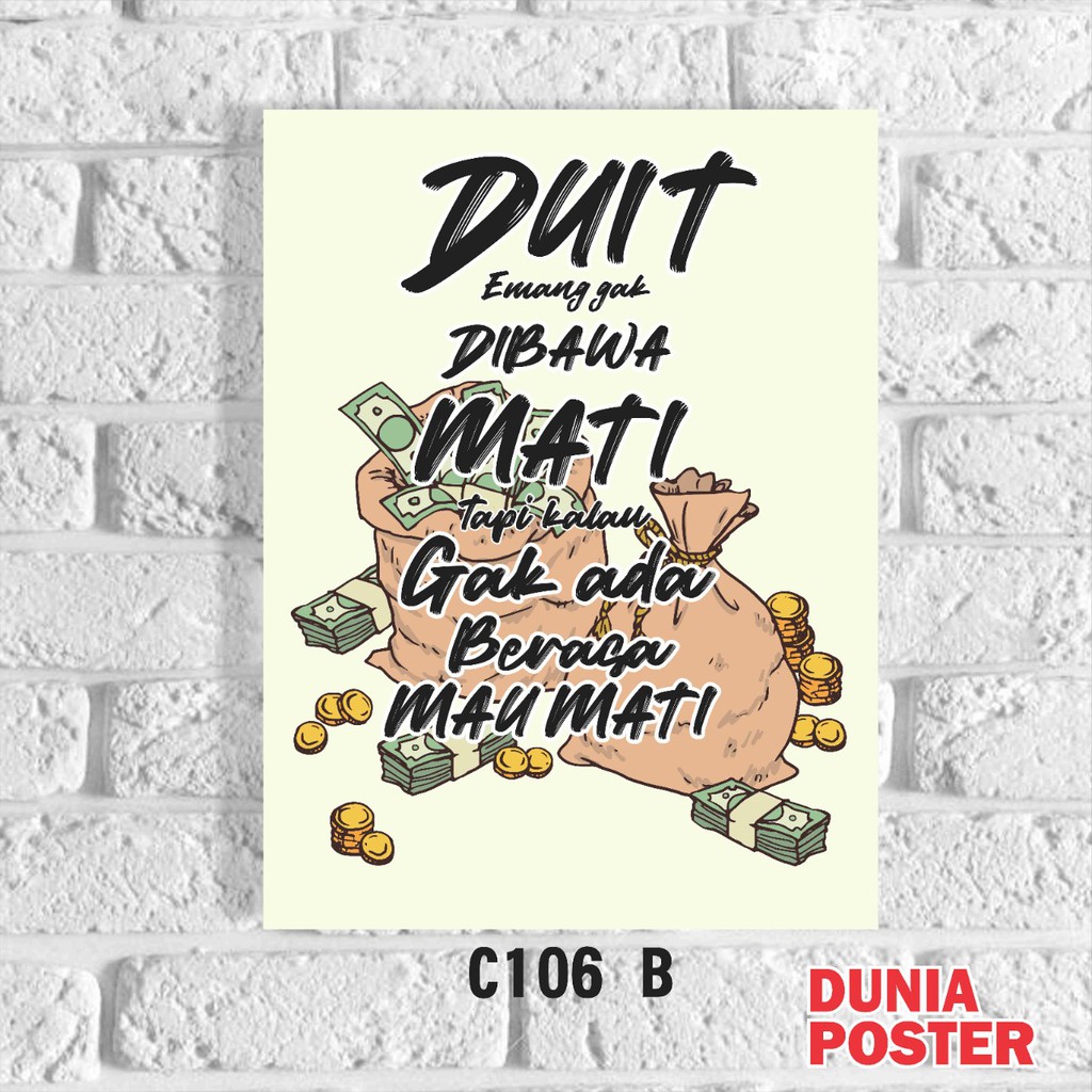 Jual Poster Hiasan Dinding Meme Jawa Kocak Lucu Interior Custom ...