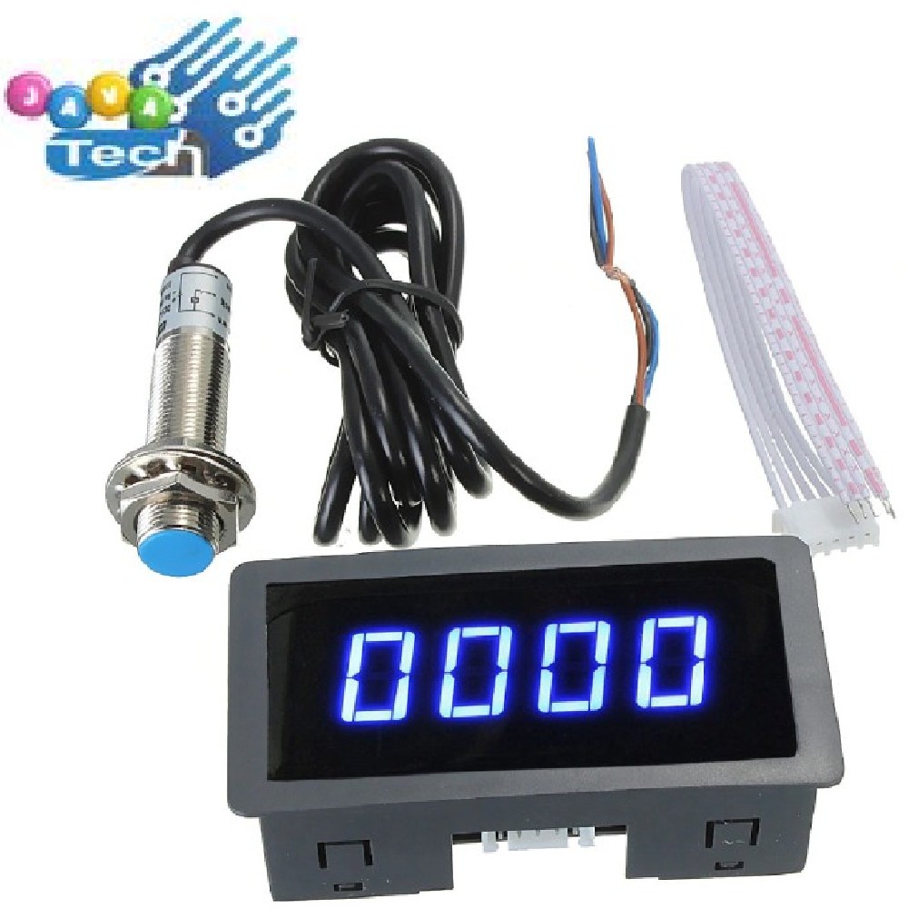 Jual Modul Tachometer 4 Digit Display RPM Sensor Kecepatan Proximity ...