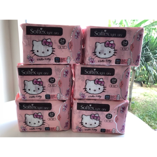 Jual SOFTEX LIGHT AIRY HELLO KITTY 24Cm 20 packs. | Shopee Indonesia