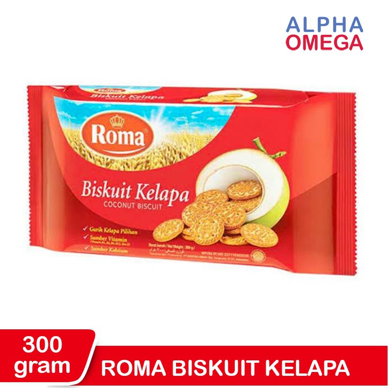 Jual BISKUIT ROMA KELAPA - SNACK BISKUIT RENYAH RASA KELAPA 300 GR ...