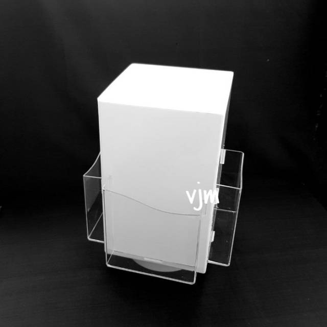 Jual Tempat brosur acrylic putar 4d , brosur holder akrilik putih ...
