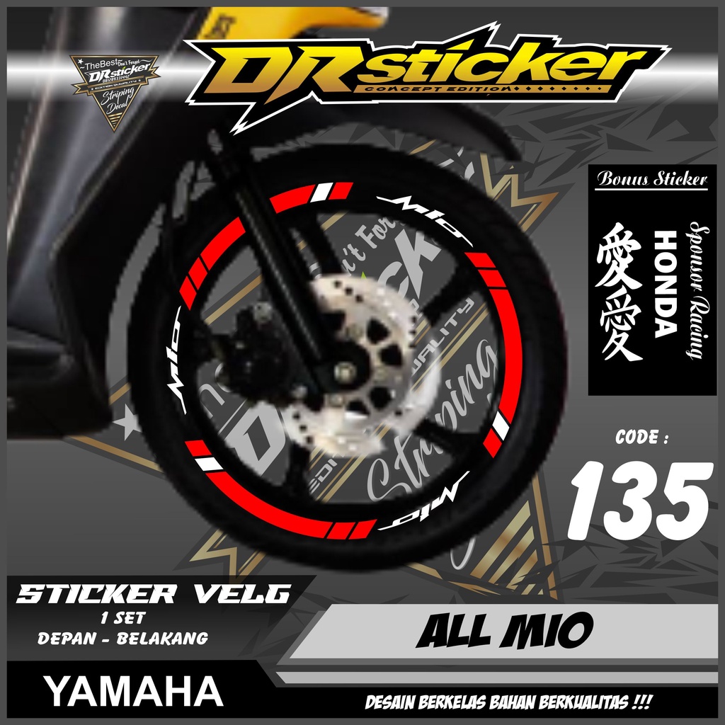 Jual Sticker Velg - Cutting Velg Sticker Cutting Velg Motor MIO ...