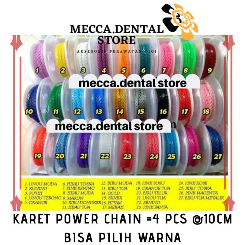 Jual Karet Behel Power Chain =4 Pcs @10 cm | Shopee Indonesia