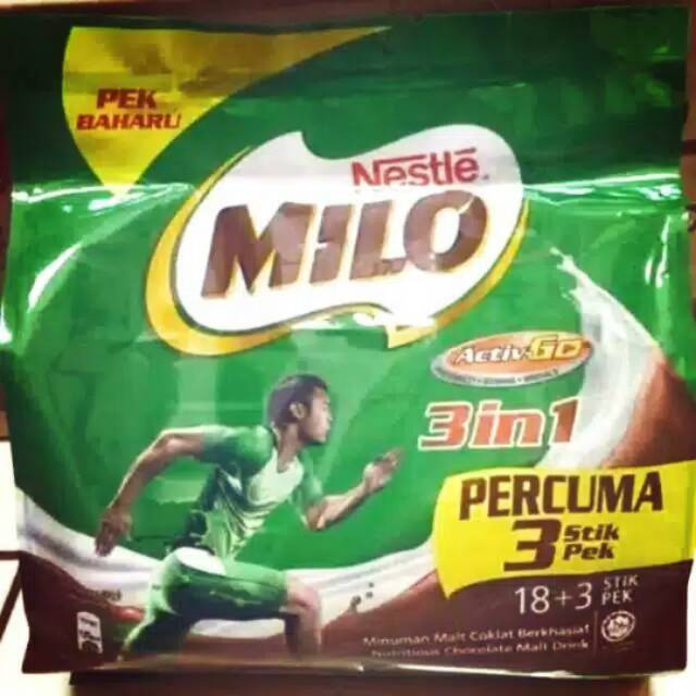 Jual Milo malaysia 3 in 1 (18 + 3 sachets) | Shopee Indonesia