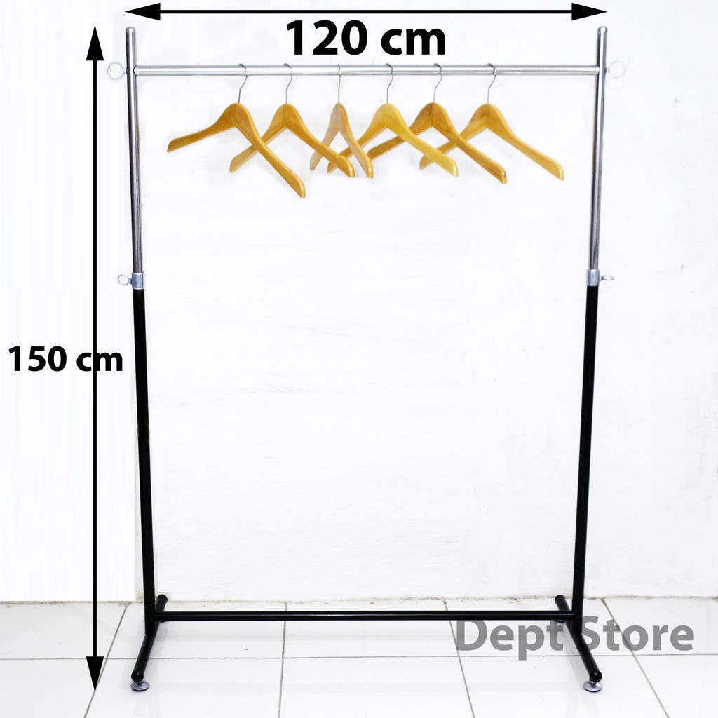 Jual Rak Gantungan Baju 120 cm Stand Hanger Pakaian - Rak Gantung ...