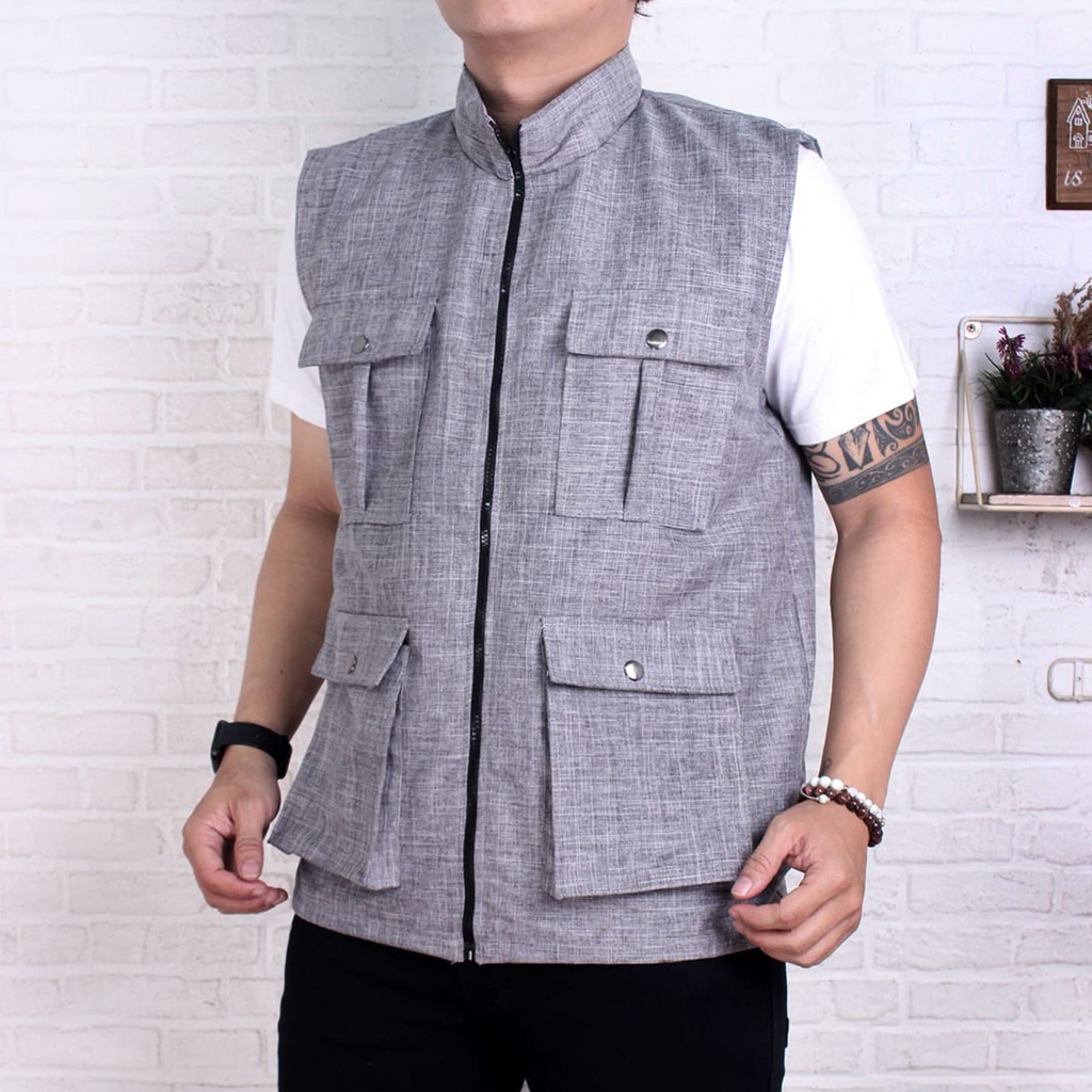 Jual Ghabellstore Jaket Rompi Parasut Vest Motor Pria | Shopee Indonesia