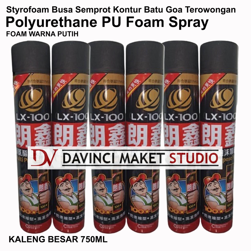 Jual Polyurethane PU Foam Spray 750ml - Styrofoam Busa Semprot Kontur ...