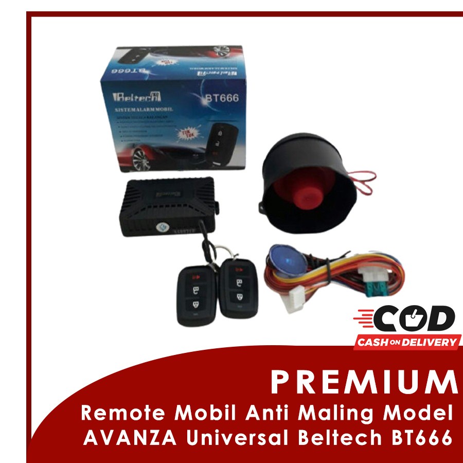 Jual Alarm Remote Mobil Anti Maling Model AVANZA Universal Beltech ...