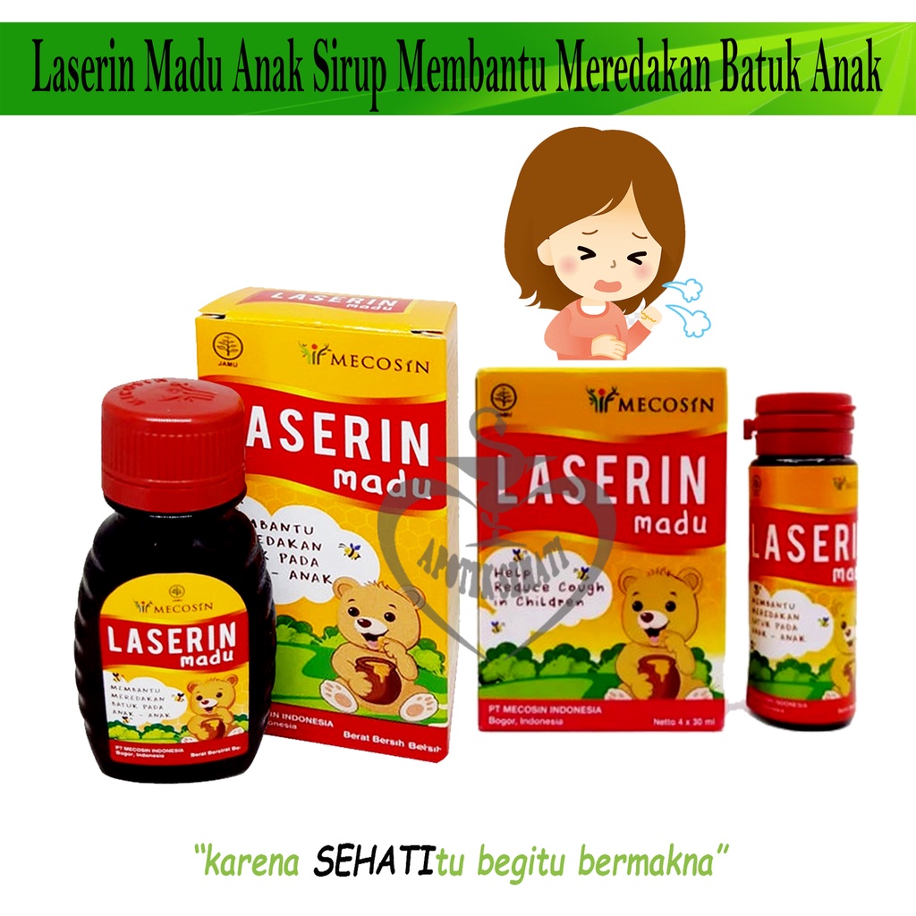 Jual Laserin Sirup Obat Batuk Herbal Madu Anak Kemasan Botol | Shopee ...