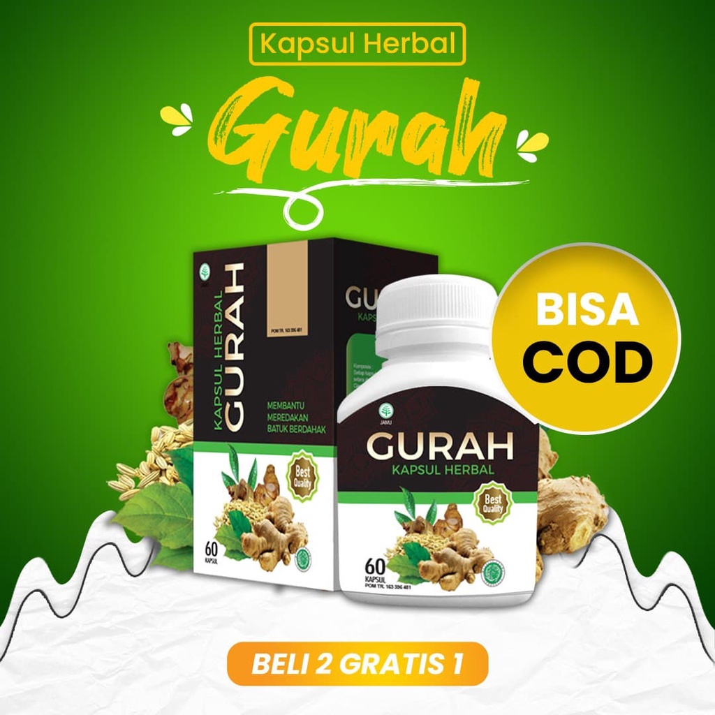 Jual Kapsul Herbal Gurah 100% Original Atasi Batuk Berdahak & Gangguan ...