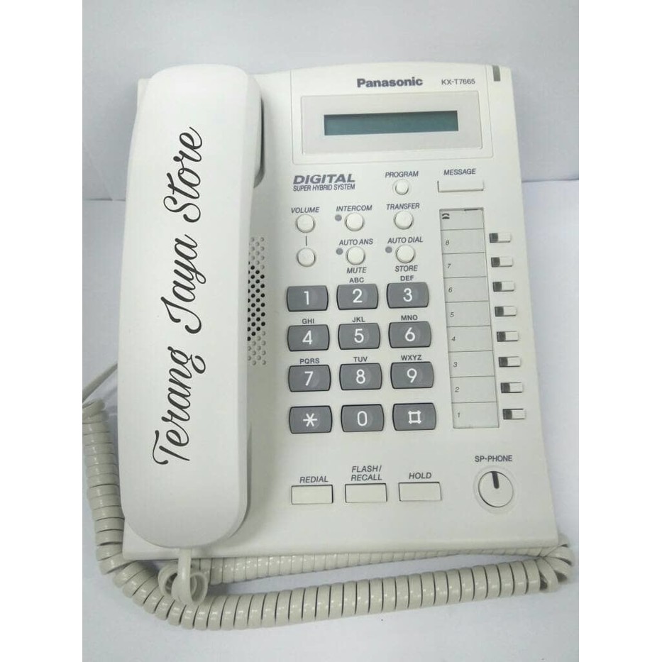 Jual Telepon Digital Panasonic KX-T7665 Telepon Key Master Pabx (Putih) | Shopee Indonesia