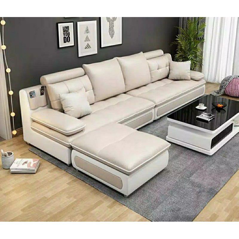 Jual Sofa Kulit L Sudut Sofa Ruang Tamu Minimalis Mewah Elegant ... Jual Sofa Kulit L Sudut Sofa Ruang Tamu Minimalis Mewah Elegant ...