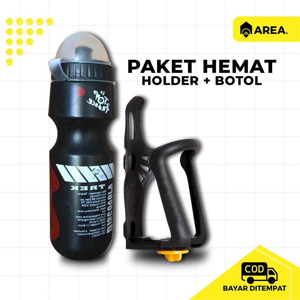 Jual botol minum sepeda dan braket holder botol sepeda /pake hemat ...