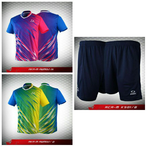 Jual Paket Kaos Astec AKA M AWM02 A / B dan Celana Astec Navy Blue ...