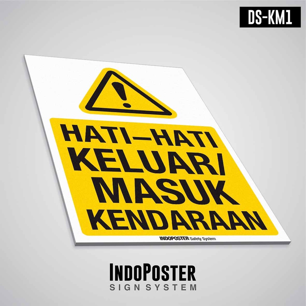 Jual Safety Sign Rambu K3 ISO 7010 PVC Hati-Hati Keluar Masuk Kendaraan ...