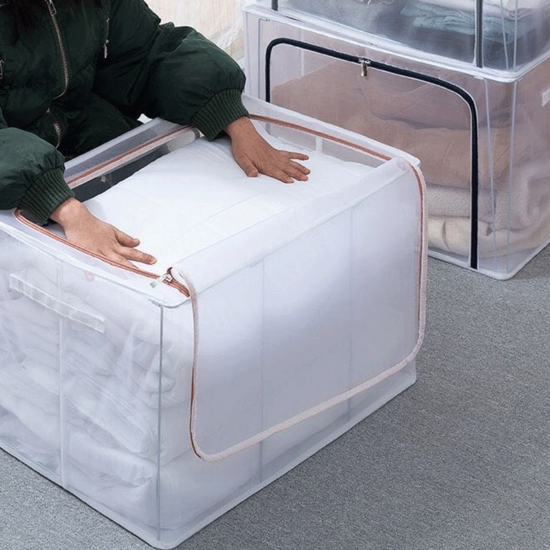 Jual Halu Storage Box 66L Double Zipper Frame Baja Large Besar Multifungsi kotak Penyimpanan ...