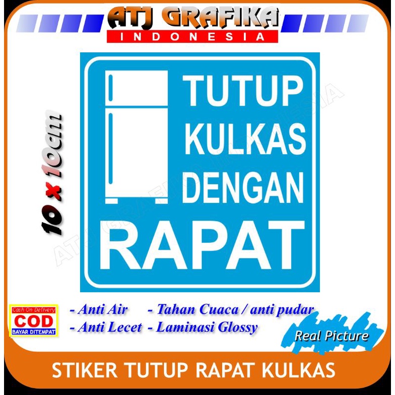 Jual stiker tutup kulkas dengan rapat Sticker hemat energi rumah ...