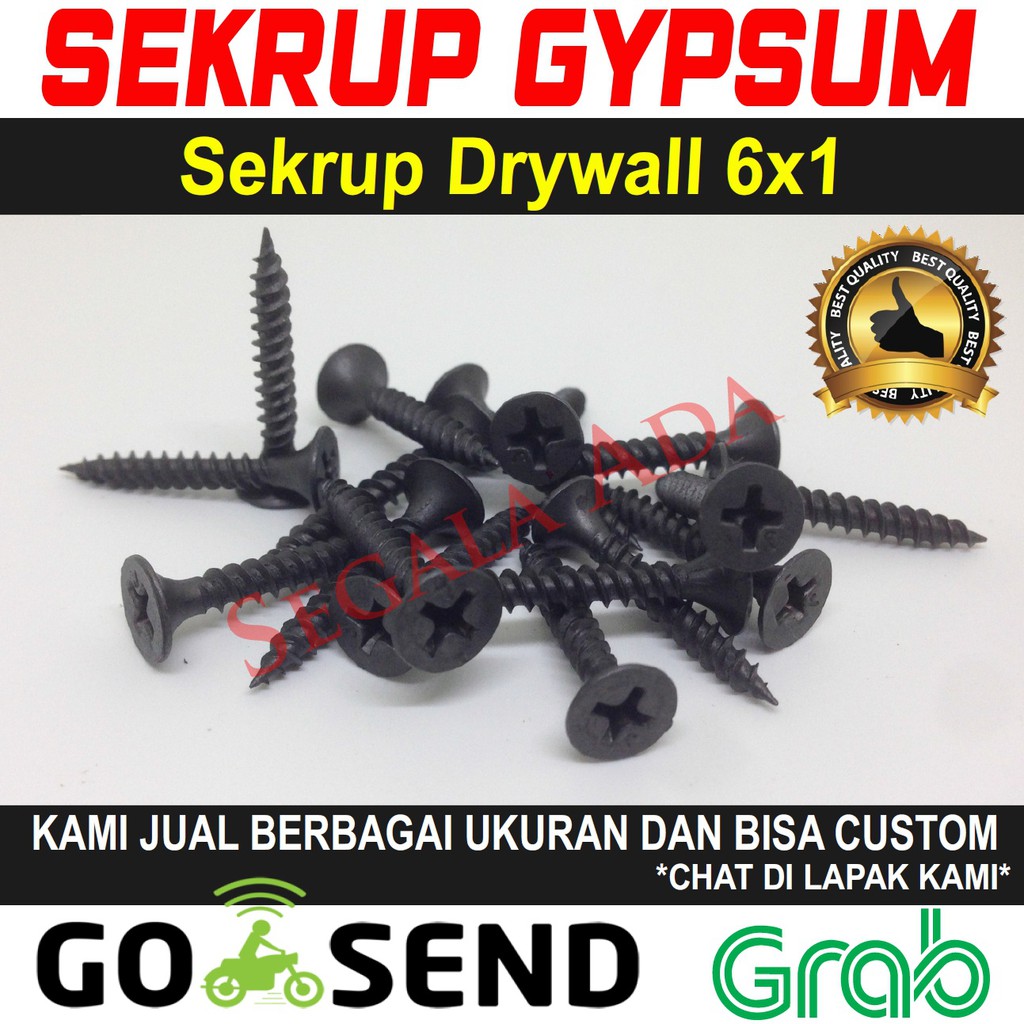 Jual Sekrup Skrup Baut Drywall Gypsum 6x1 | Shopee Indonesia