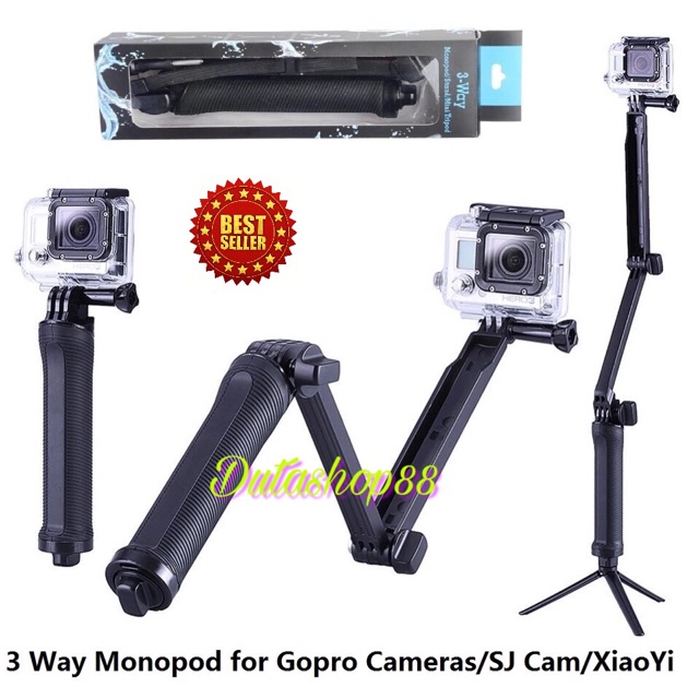 Jual Monopod 3 way - monopod multifungsi - tongsis 3 way | Shopee Indonesia