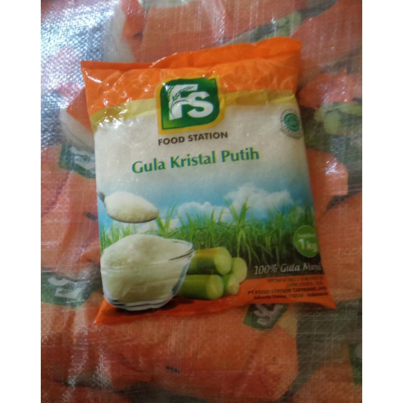 Jual gula kristal putih fs 1kg food station | Shopee Indonesia