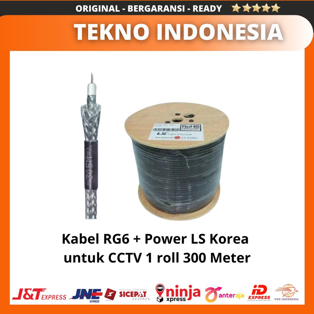 Jual Kabel RG6 + Power LS Korea untuk CCTV 1 roll 300 Meter | Shopee Indonesia