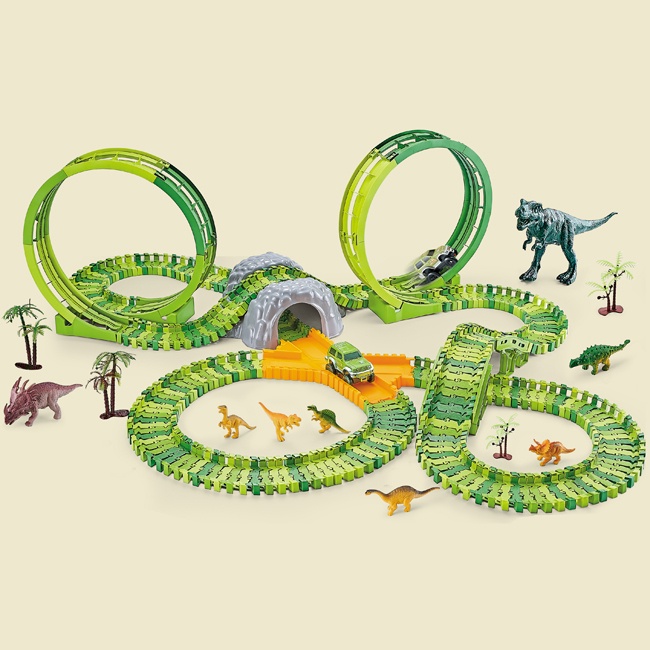 Jual Dinosaurus Rel Mobil dino track 240 PCS 260 PCS Mainan Anak car ...