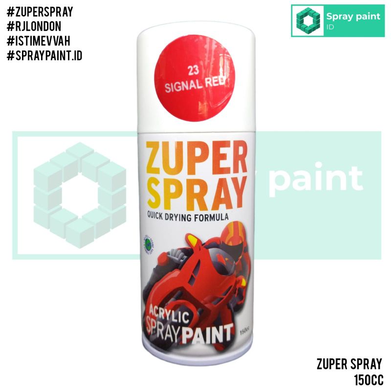 Jual cat semrpot signal red merah zuper spray 150cc pilox pilok spray paint untuk motor mobil ...