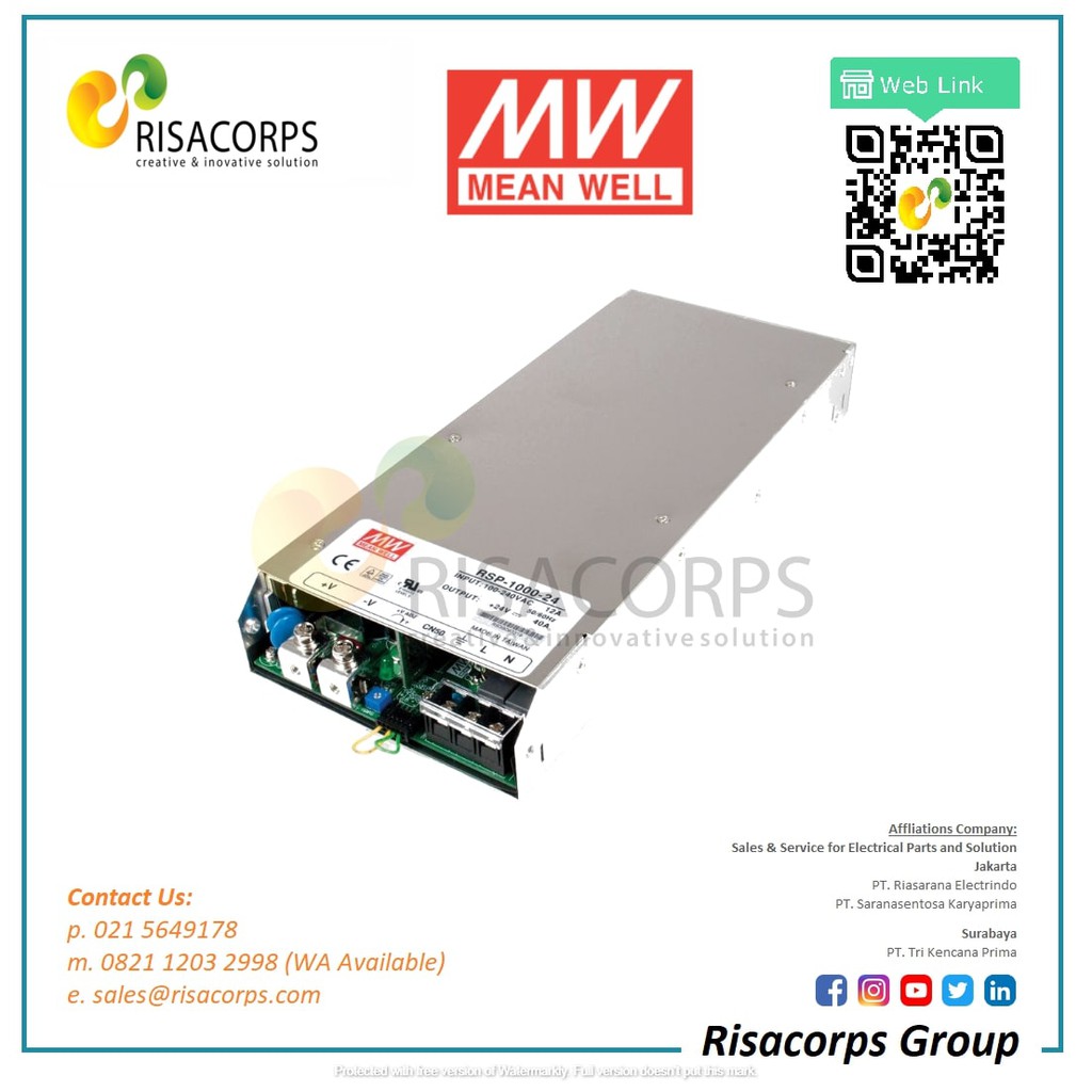 Jual MEAN WELL SWITCHING POWER SUPPLY RSP-2000-24 2000 WATT 24 VOLT | Shopee Indonesia
