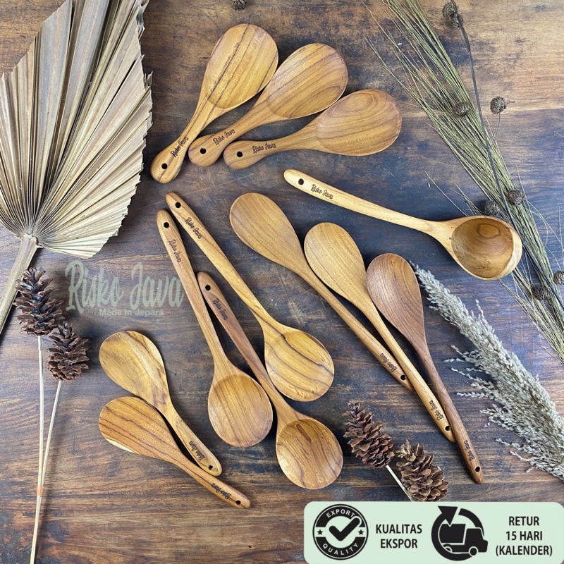 Jual RISKO JAVA - Sendok Sayur Kayu Jati Export Quality / Sendok Nasi ...