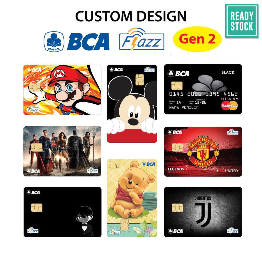 Jual Emoney Mandiri Flazz BCA gen 2 Brizzi Tapcash Custom kartu E-toll PRINT UV (NO PO) LANGSUNG ...
