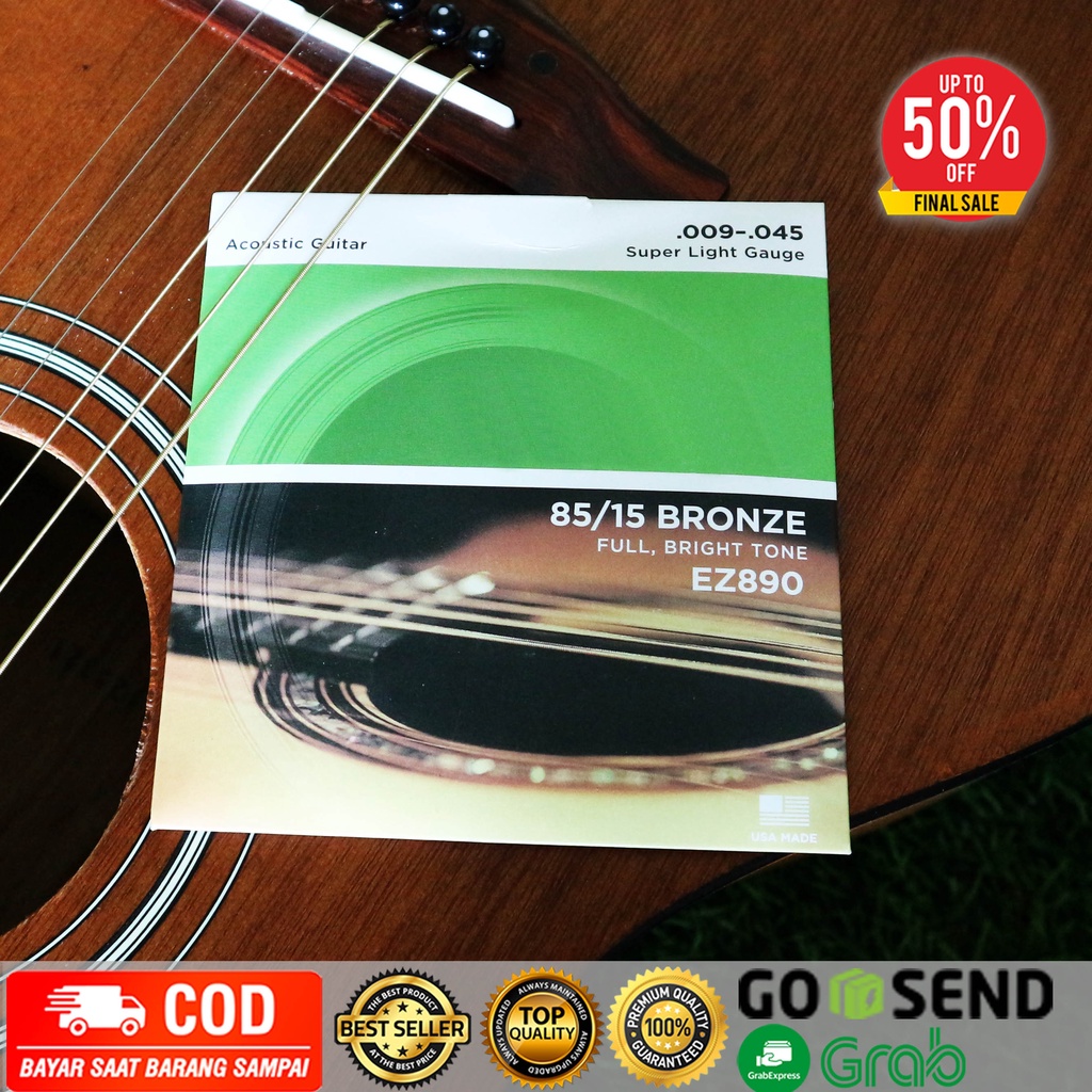 Jual Senar Gitar String 1 set Best Seller Nyaring EZ890 UK 0.09 Grosir ...