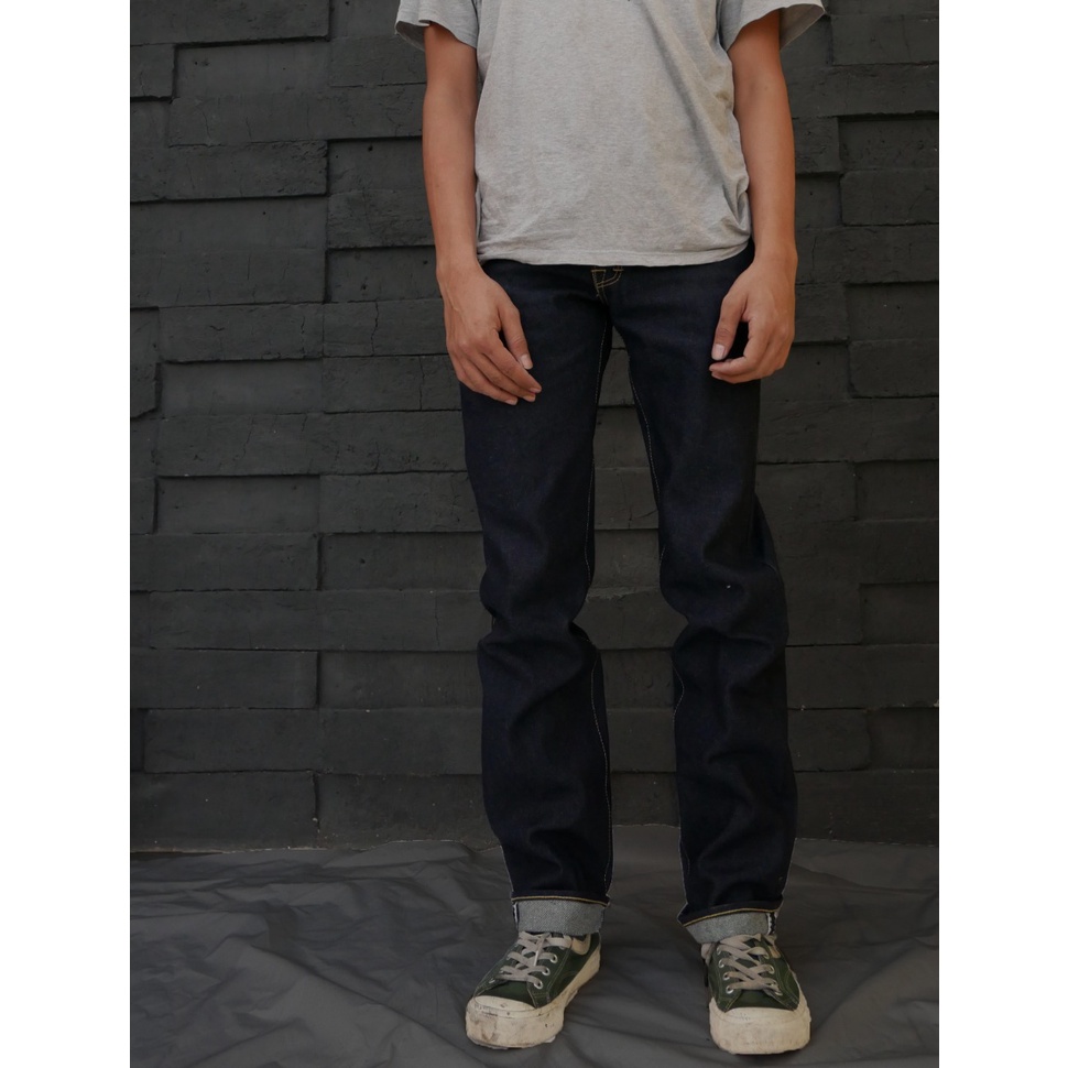 Jual celana Simissty Denim. DARK BLUE / Black indigo 15.7 oz ...