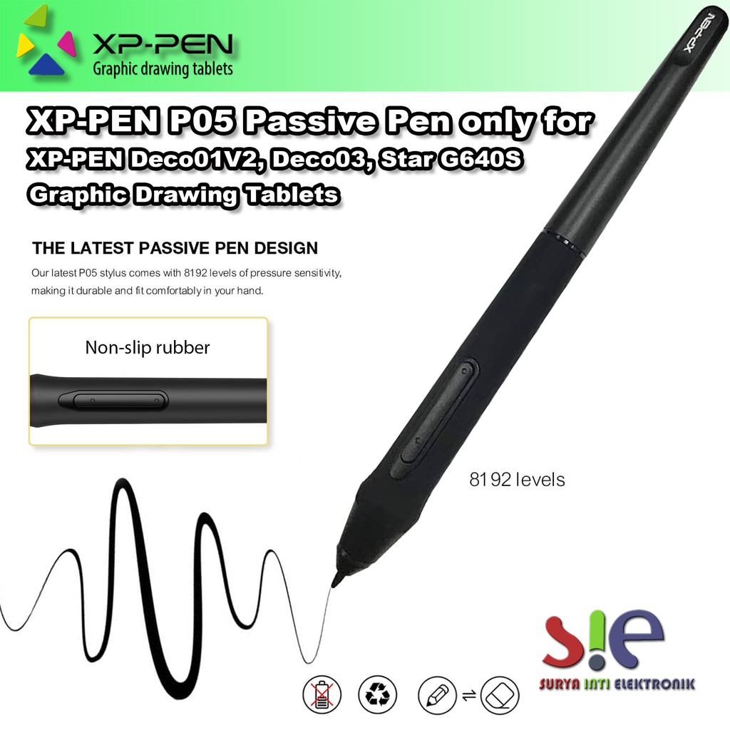 Jual XP-Pen P05 Pasive stylus untuk Deco 03, Star G640S dan Artist 13.3 V2 | Shopee Indonesia