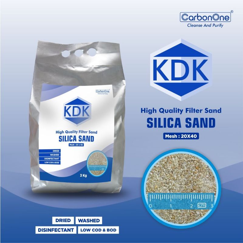 Jual media filter air pasir silika/ kdk silica sand 8x16 8x30 isi 3kg ...
