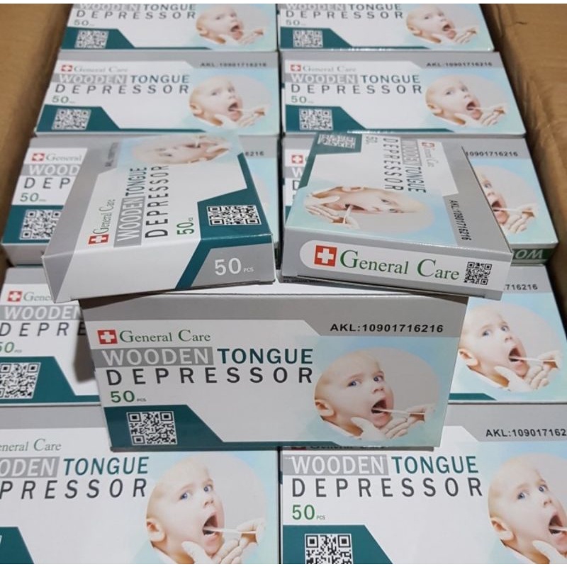 Jual TONGUE SPATEL KAYU/tong spatel kayu general care(50PCS) wooden ...