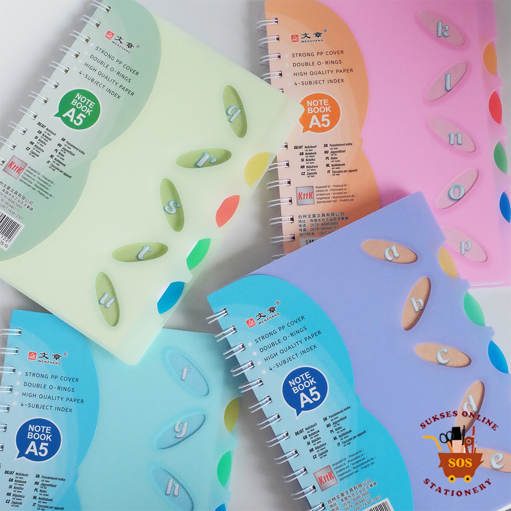 Jual MJ Notebook Spiral A5 WZ-21125-10 / Buku Catatan Spiral / Buku ...