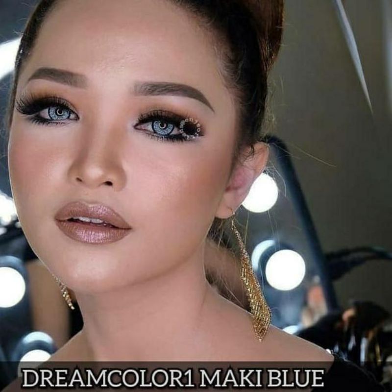 Jual softlens dreamcolor 1 maki blue ,softlens DC1 MAKI BLUE | Shopee ...
