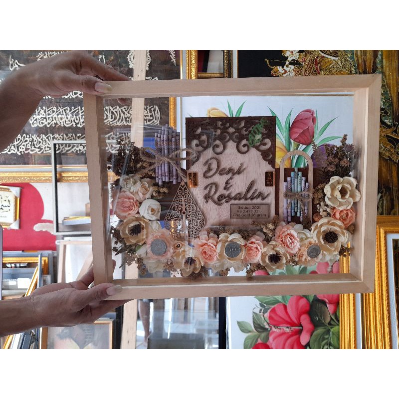 Jual Pigura kayu 3d A3 / 30x40x5cm+kaca acrylic anti Pecah | Shopee ...