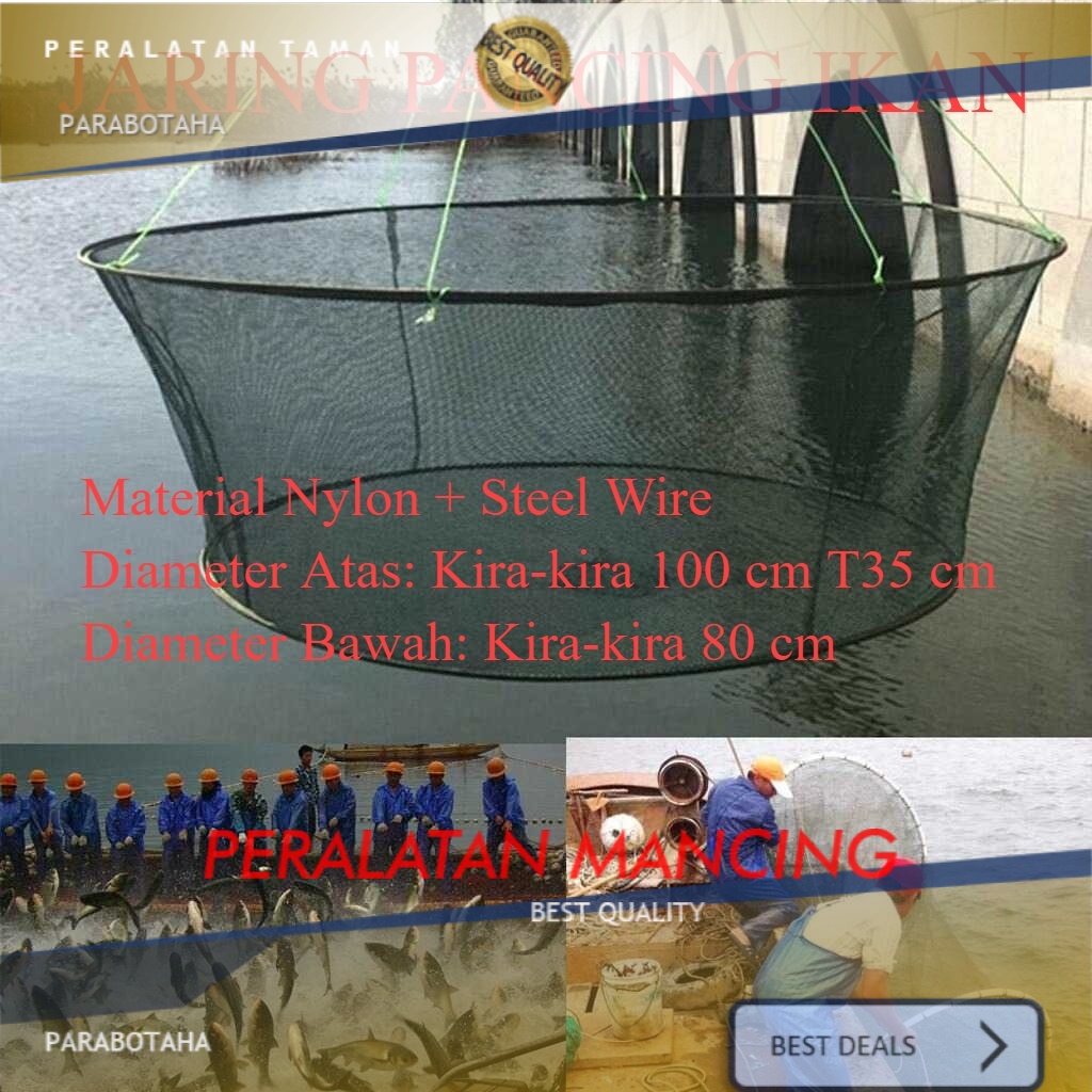 Jual Relefree Jaring Pancing Ikan Shrimp Fishing Net Cage Foldable ...