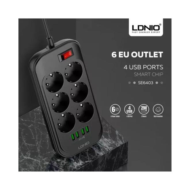 Jual Original LDNIO Power Socket 6 Port USB 4 Port Stop Kontak ready ...