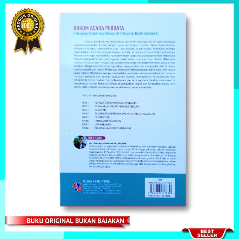 Jual BUKU HUKUM ACARA PERDATA Dilengkapi Contoh Surat Kuasa Surat ...