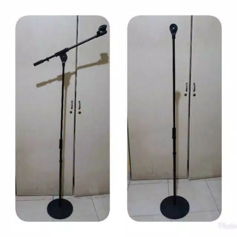 Jual stand mic/tiang mic F-05.kaki bulat full besi.bahan kwalitas jamin ...