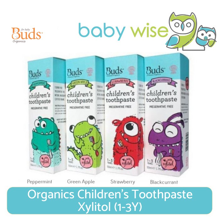 Jual Buds Organics Children's Toothpaste Xylitol (1-3Y) - Pasta Gigi ...