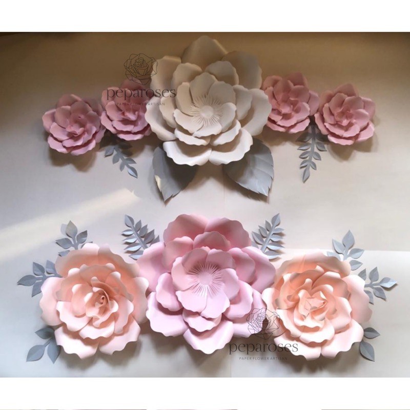 Jual Backdrop Bunga Kertas Hiasan Dinding - Paper Flower Backdrop Wall ...
