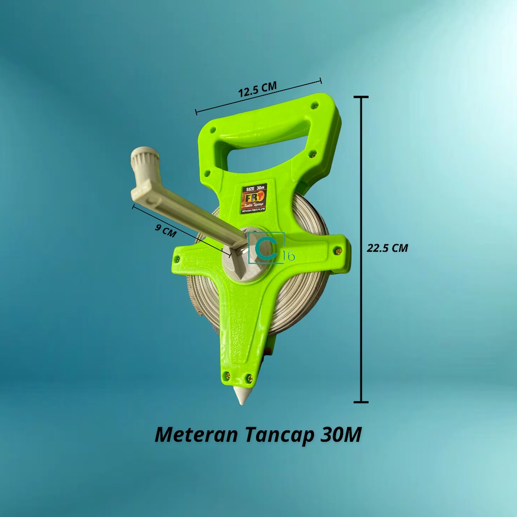 Jual Meteran Fiber 30 Meter 50 Meter 100 Meter Meteran Tancap Tanah Meteran Roll Gulungan ...