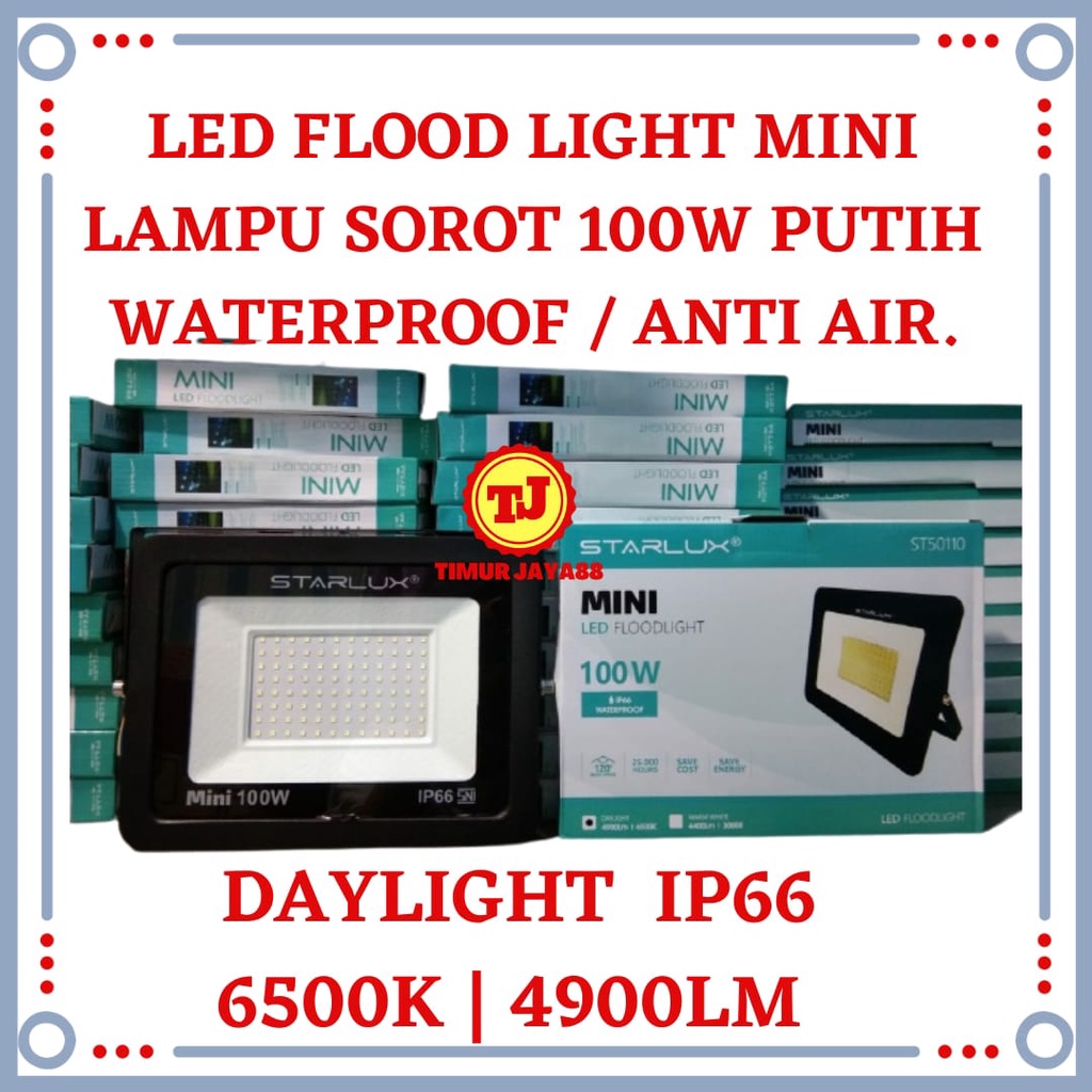 Jual Lampu Sorot LED 100W Mini Flood Light 100 W Tembak Outdoor 100 Watt | Shopee Indonesia