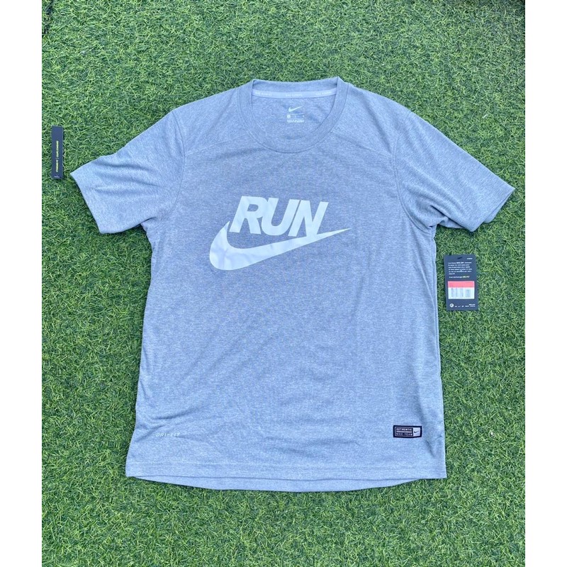 Jual kaos olahraga nike run - kaos running nike - tshirt nike run abu ...
