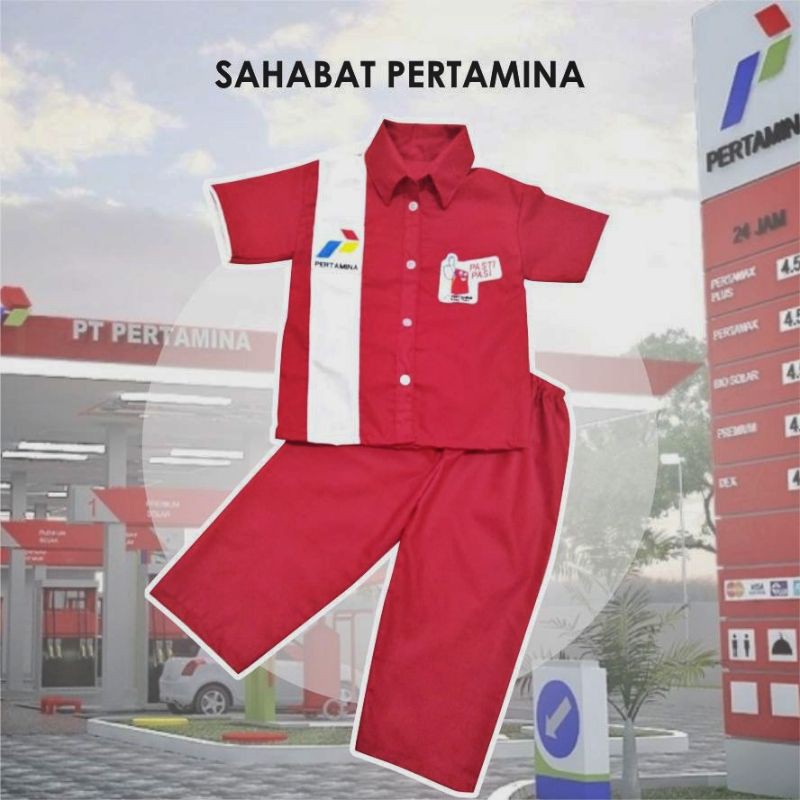 Jual Kostum Profesi PERTAMINA Boy & Girl (3 ukuran SML) | SPBU ...
