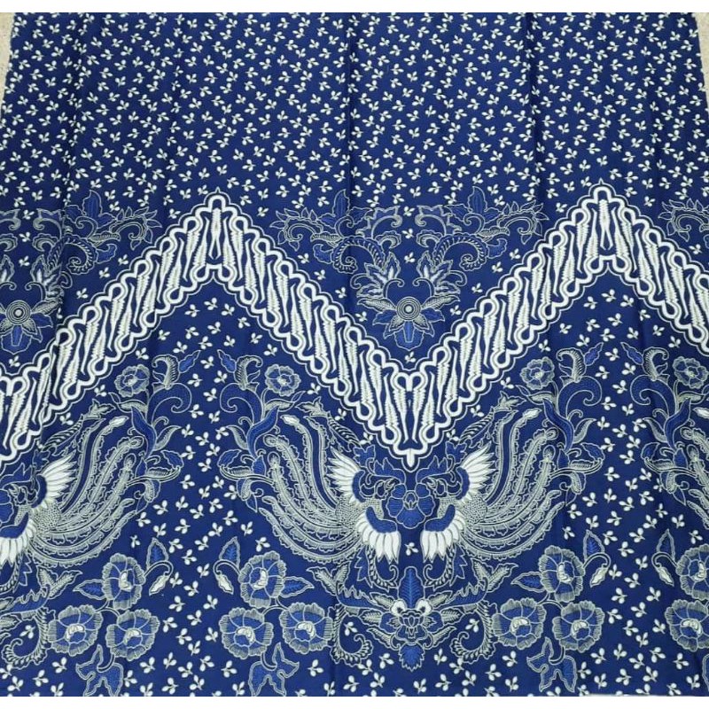Jual Kain batik solo merak cengkeh biru | Shopee Indonesia