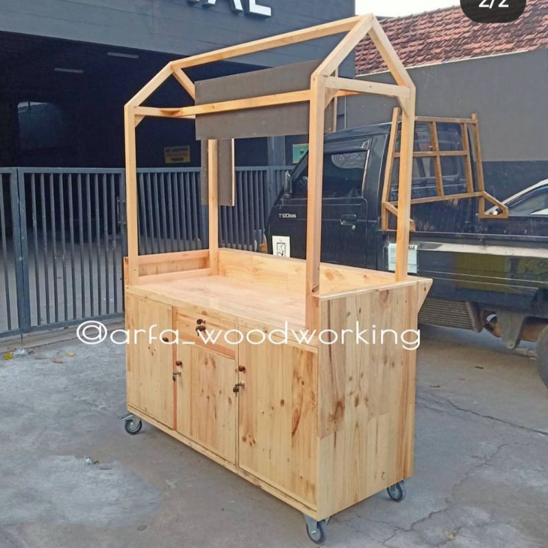 Jual BOOTH / GROBAK KAYU JATI BELANDA | Shopee Indonesia